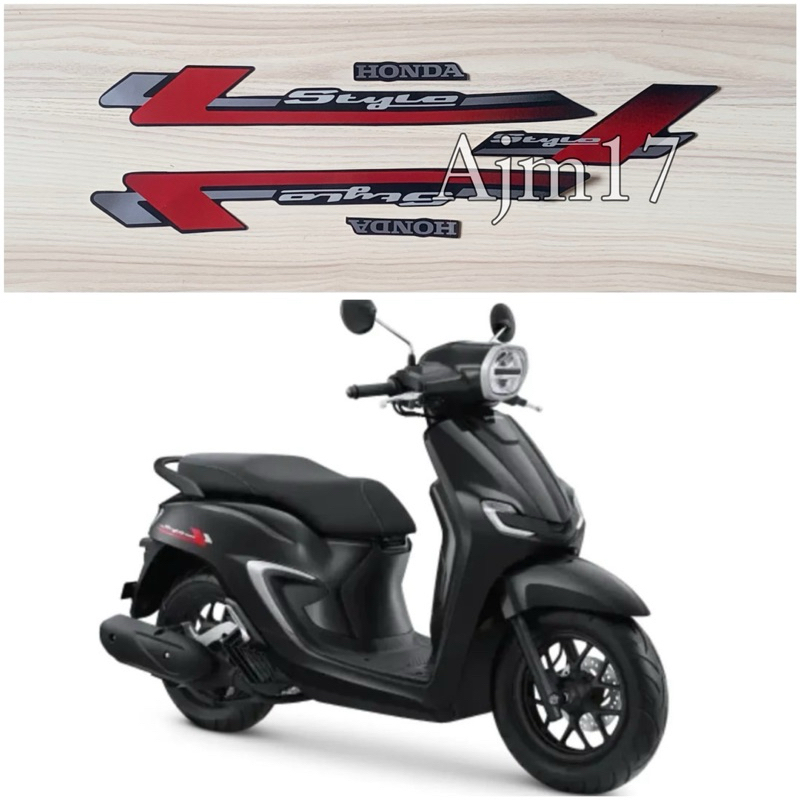 Jual STIKER STRIPING MOTOR HONDA STYLO 160 2024 HITAM GLAM BLACK ...