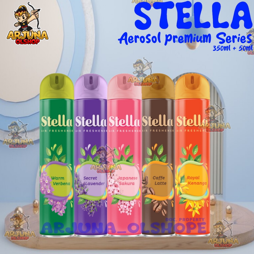Jual Stella Aerosol Parfumist Pengharum Ruangan Spray 350ml Sakura Coffe Lavender Lemon Apel ...