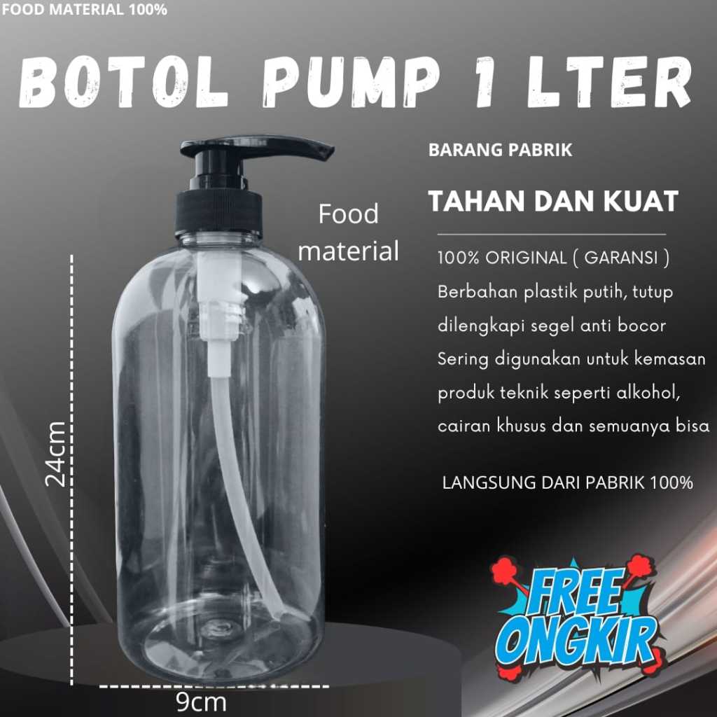 Jual BOTOL PUMP 1 LITER TEBAL, BOTOL PUMP 1 LITER ASLI | Shopee Indonesia