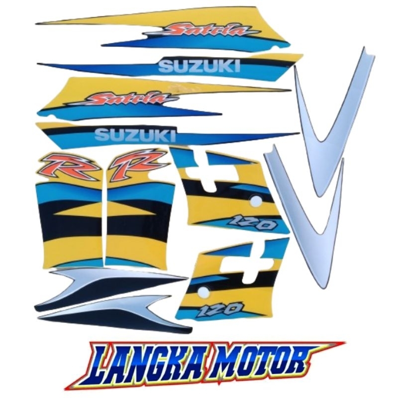 Jual Satria Hiu Striping Stiker body Suzuki SATRIA RU 120 LSCM 2 tak ...