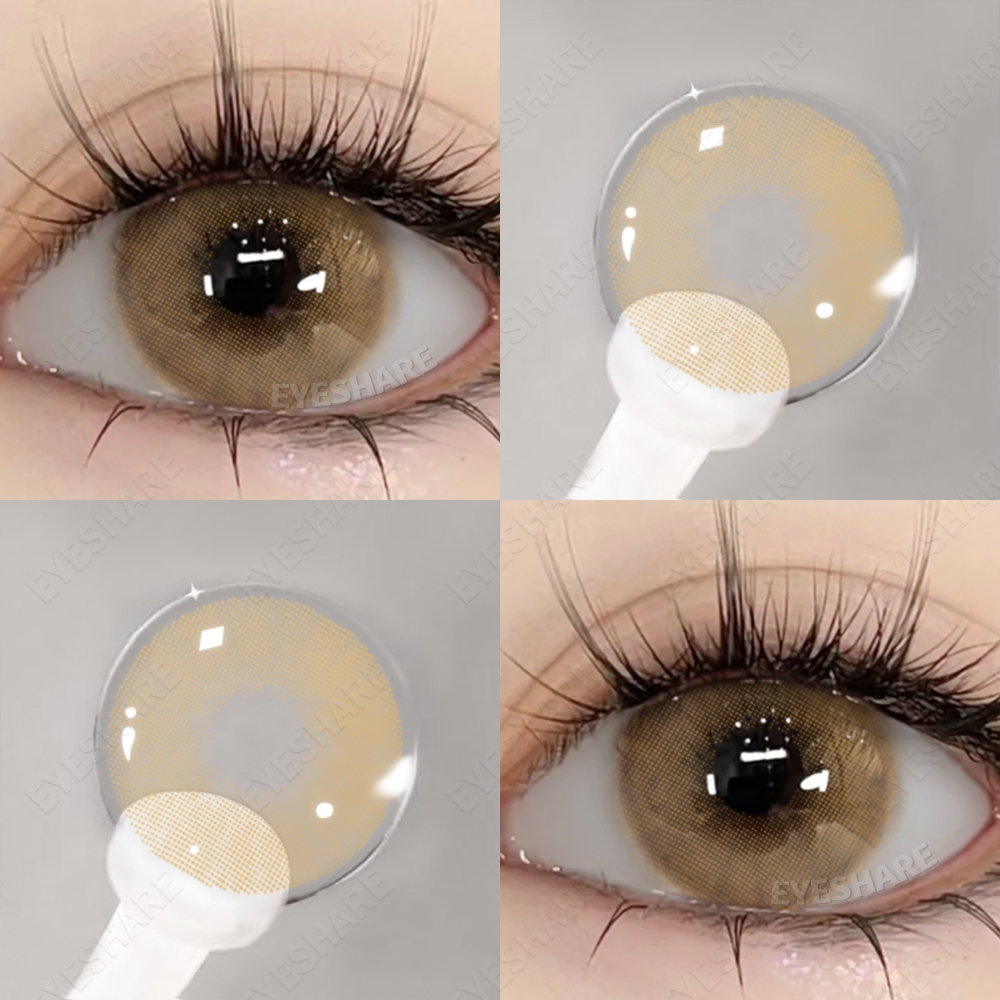 Jual Eyeshare Softlens14.5mm Big Eyes Soft Colored Contact lenses Gray ...