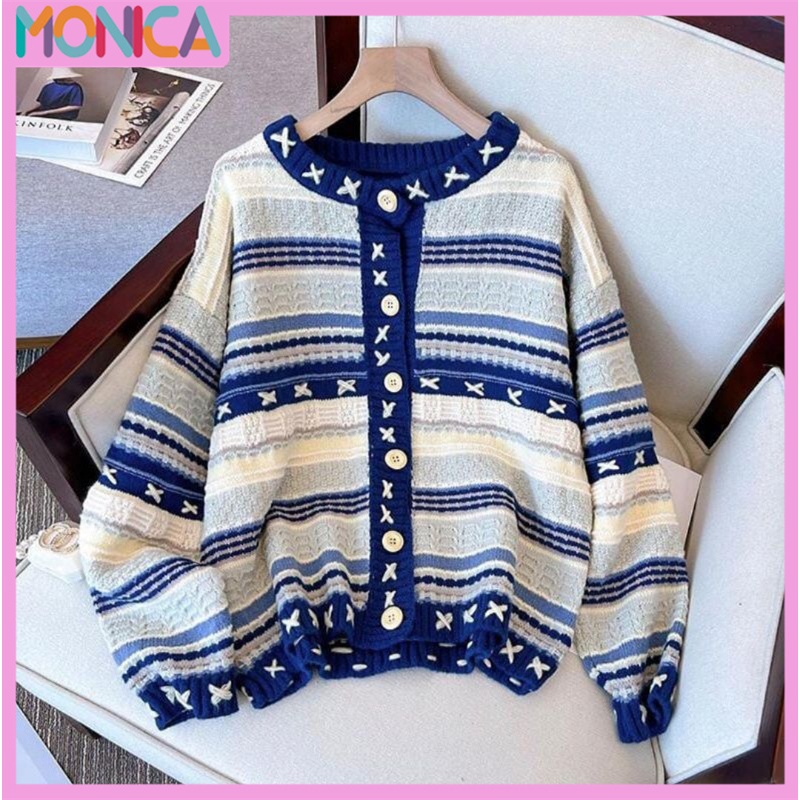 Jual Monica Renjun Gaya yang sama Cardigan Rajut Premium / Renjun ...