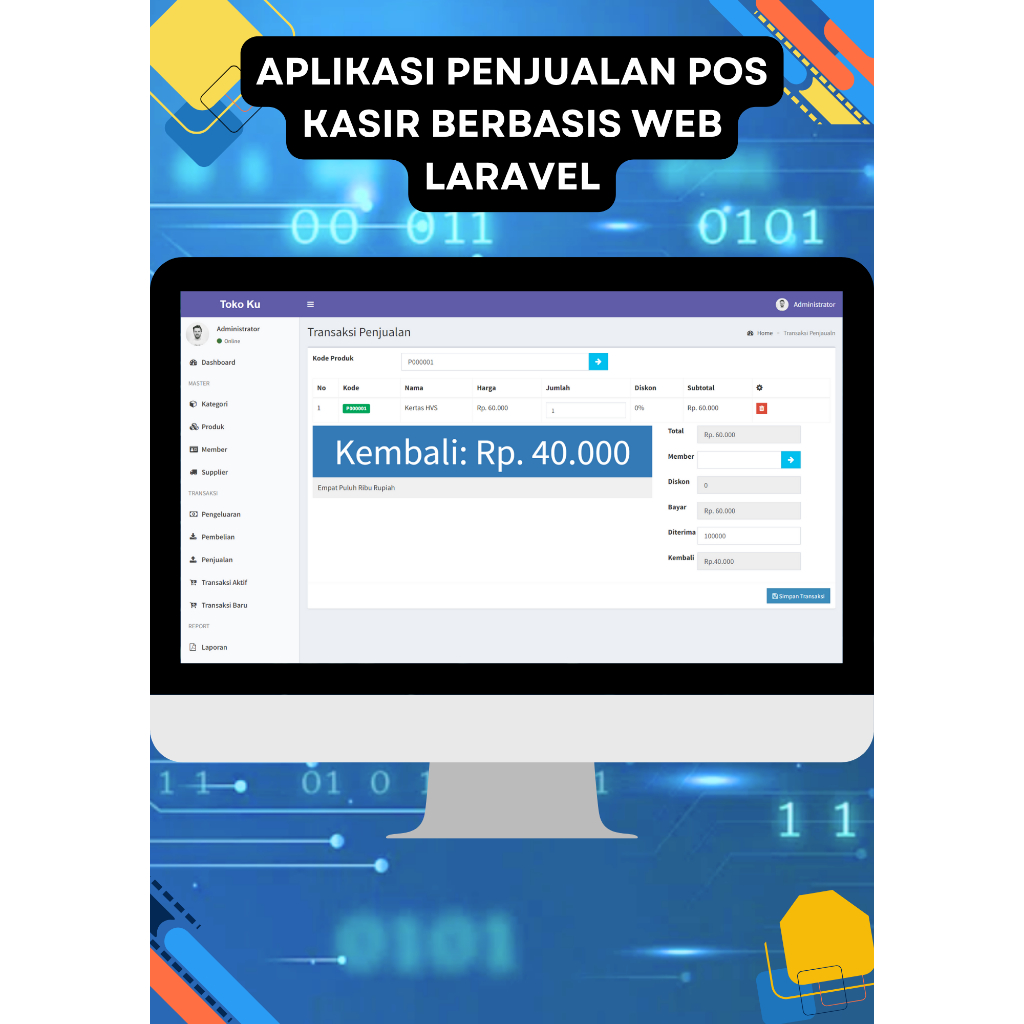 Jual Aplikasi Penjualan POS Kasir Berbasis Web Laravel | Shopee Indonesia