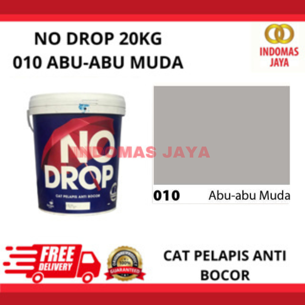 Jual CAT ANTI BOCOR KEDAP AIR WATERPROOFING 20KG 20 KG abu-abu muda 010 NODROP / NO DROP 20KG ...