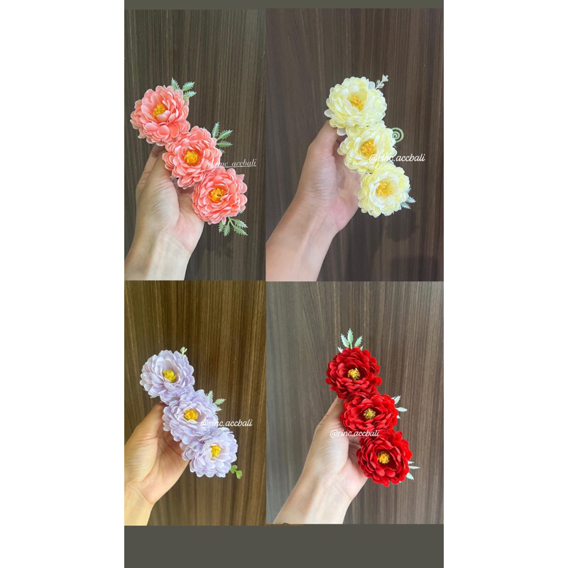 Jual Semanggi bunga dahlia / bunga sanggul / hairdo / sanggul bali ...