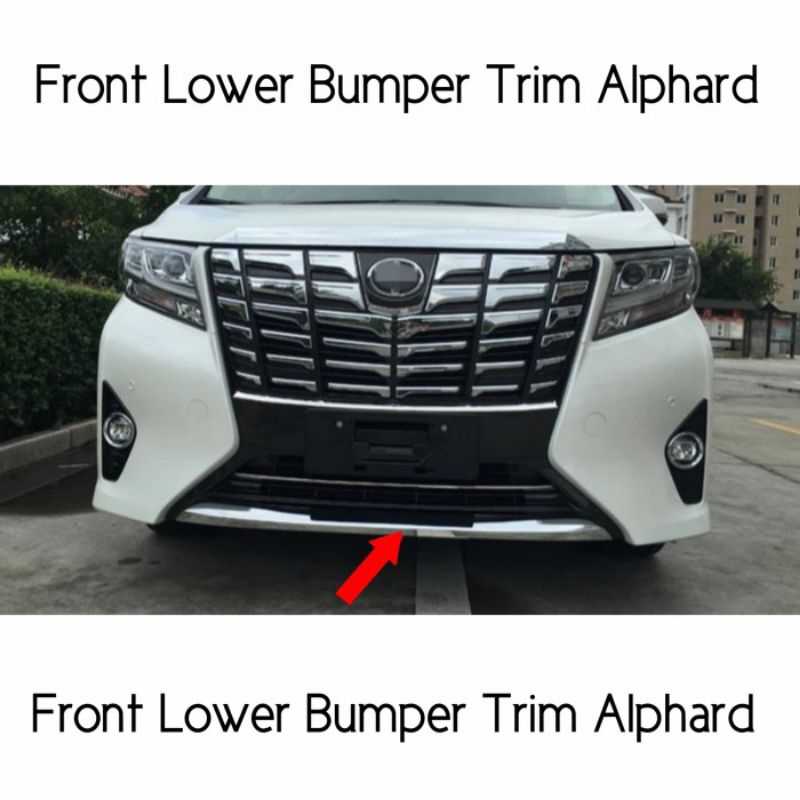 Jual All New Alphard List Bumper Depan Bawah/Front Lower Bumper Trim ...