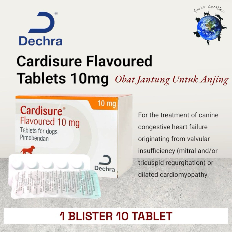 Jual Cardisure 10 MG Obat Oral Anjing Sakit Jantung / Cardiac ...