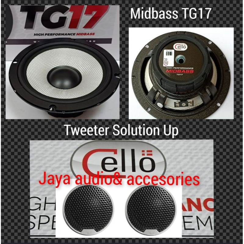 Jual Speaker Midbass Cello TG17 Dan Tweeter Cello Solution Up | Shopee ...