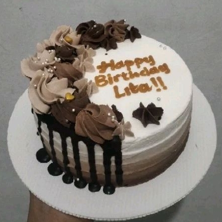 Jual BIRTHDAY CAKE TART KUE ULTAH TOPPING STOWBERRY COKLAT / SIMPLE ...