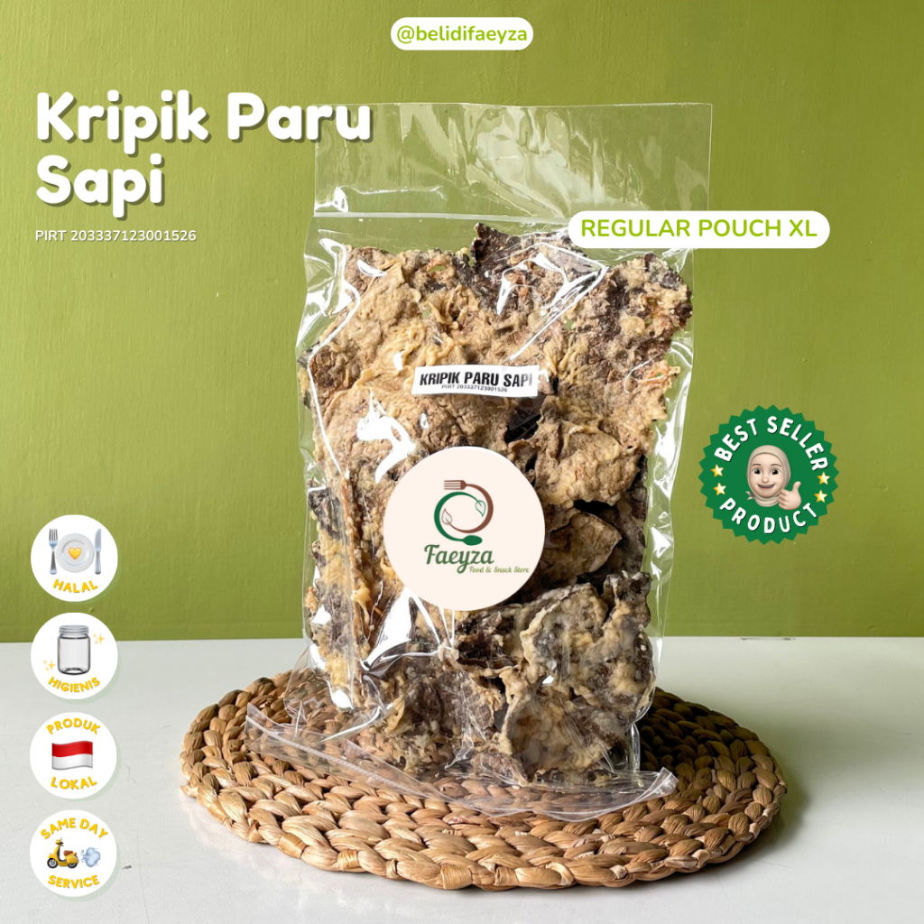 Jual [READY] Kripik Paru Sapi Asli - Lauk Kering Gurih Pedas Awet ...