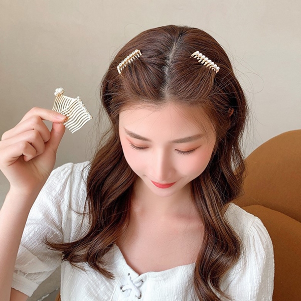 Jual sirkam rambut mutiara pearl comb hair accessories jku057(3e1 ...