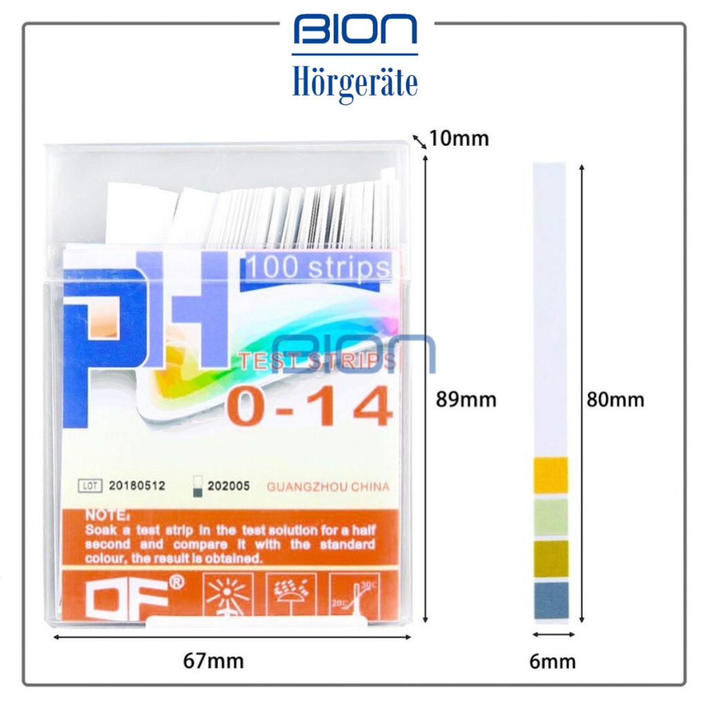 Jual BION PH Tester Kertas Lakmus 0-14 100 Test Strips Paper Litmus BOX ...