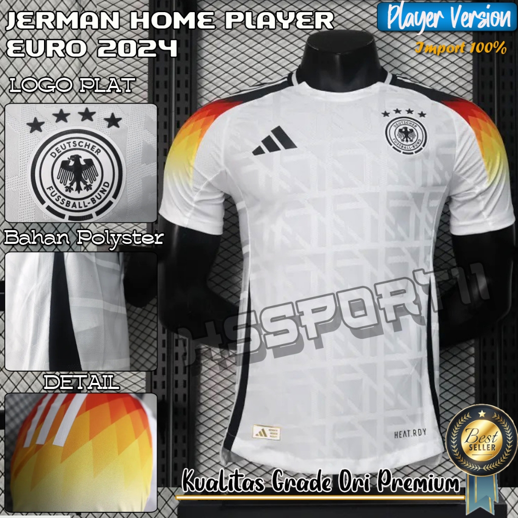 Jual Jersey Bola Negara Jerman Home Player Issue Euro 2024 Import High Quality | Shopee Indonesia
