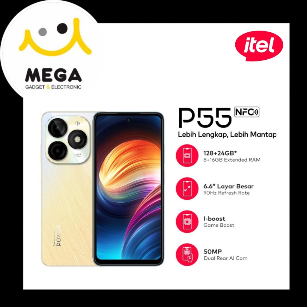 Jual Itel P55 NFC 8GB + 128GB Garansi Resmi Itel Indonesia | Shopee ...