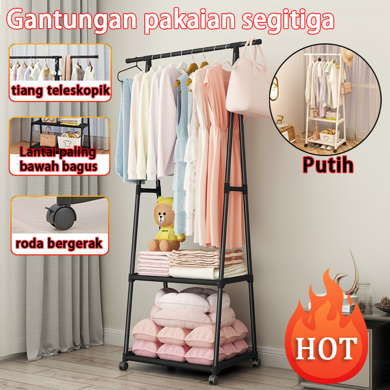 Jual 4 roda Serbaguna Stand Hanger Multifungsi Dengan Roda /Stand ...