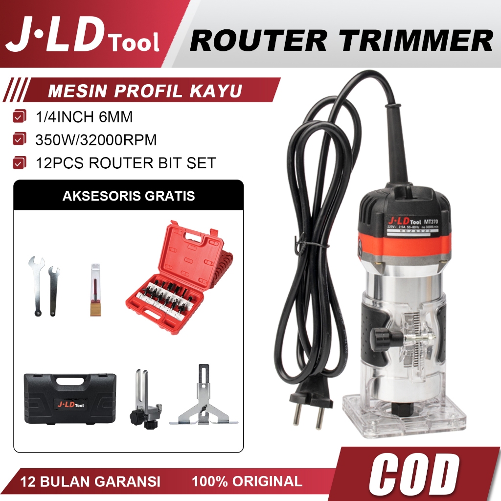 Jual JLD 350W Mesin Router Profil Kayu Fullset Wood Trimmer Mesin Ukir ...