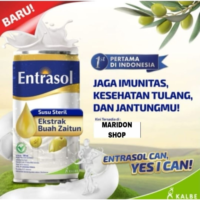 Jual Entrasol Susu Steril Can 180 mL (1BIJI) | Shopee Indonesia