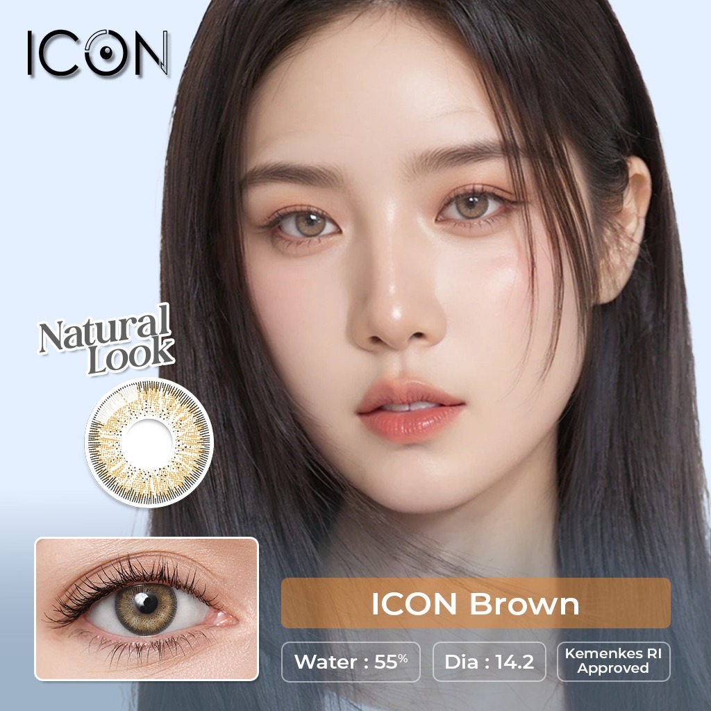 Jual Softlens Colors ICON Natural Normal/Minus DIA 14.2mm | Shopee ...