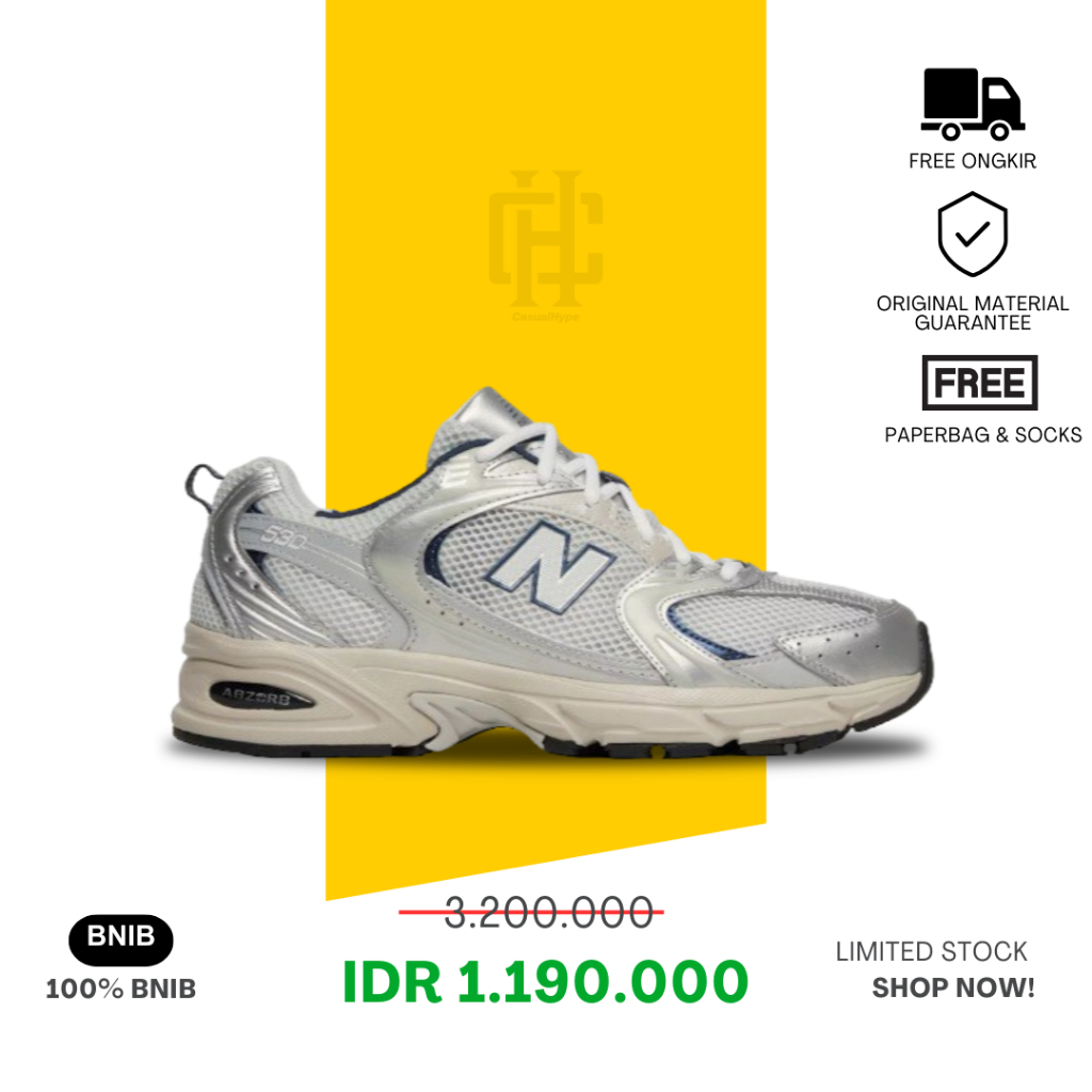 Jual Sepatu NB 530 Steel Grey 100% BNIB Authentic | Shopee Indonesia