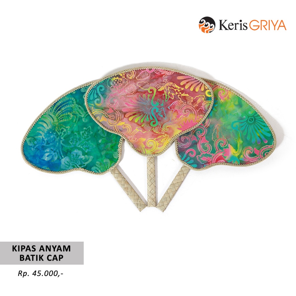 Jual Batik Keris Kipas Anyam Pandan Katun Cap Random | Shopee Indonesia