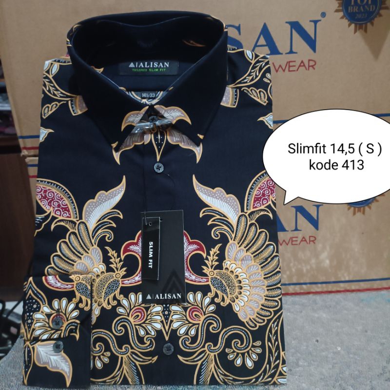 Jual BATIK ALISAN ukuran ( S ) lengan PANJANG Slimfit | Shopee Indonesia