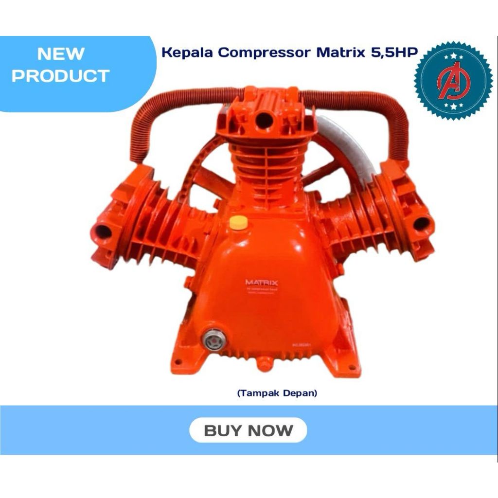 Jual Kepala Kompressor Matrix 5.5HP tipe DW3080 3 piston/ Kepala ...