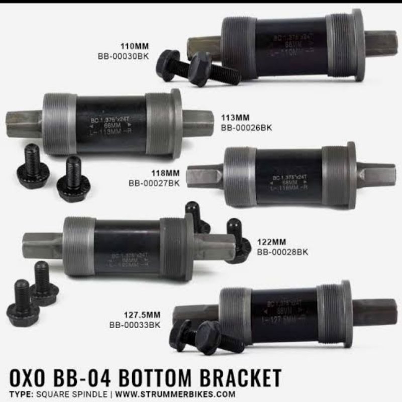 Jual Bottom Bracket BB Kotak Oxo 110 mm untuk Fixie | Shopee Indonesia