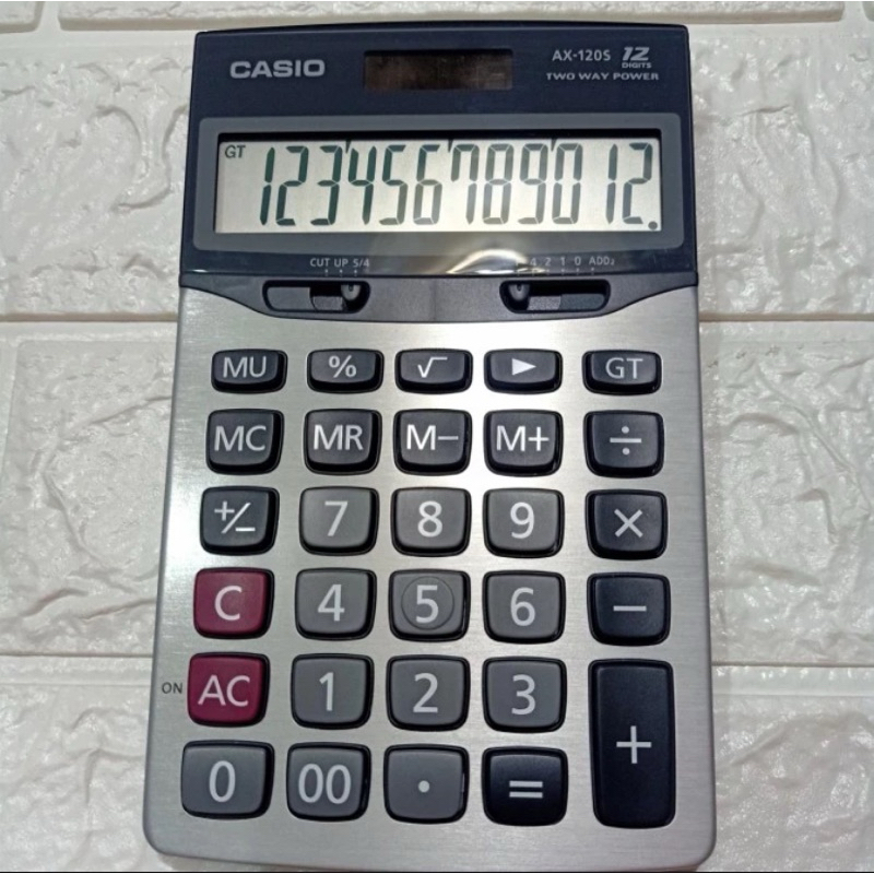 Jual KALKULATOR CASIO ORIGINAL AX 120 S / 12 DIGIT | Shopee Indonesia