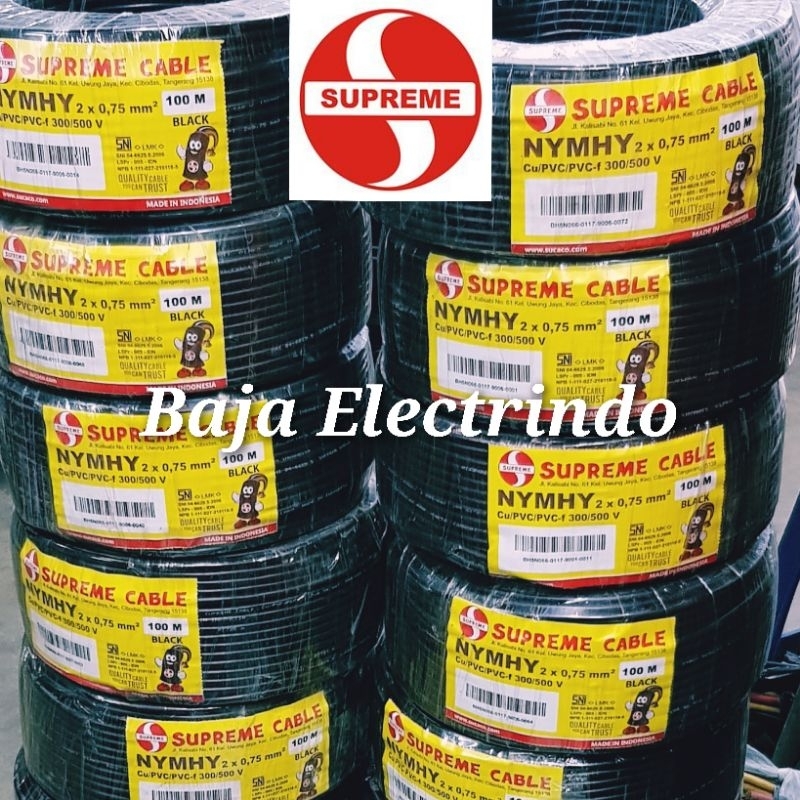 Jual Kabel Serabut isi 2 NYYHY/NYMHY 2X0,75mm SUPREME @100m NYYHY 2x0.75 2x0,75 2x0.75mm ...