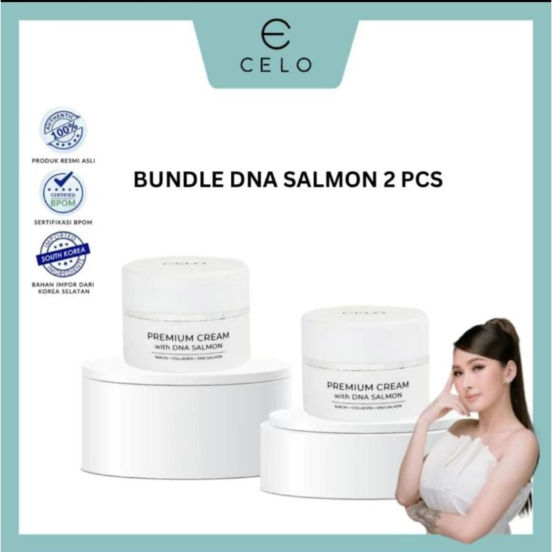 Jual BUNDLE 2PCS CELO PREMIUM DNA SALMON 2 IN 1 CREAM | Shopee Indonesia