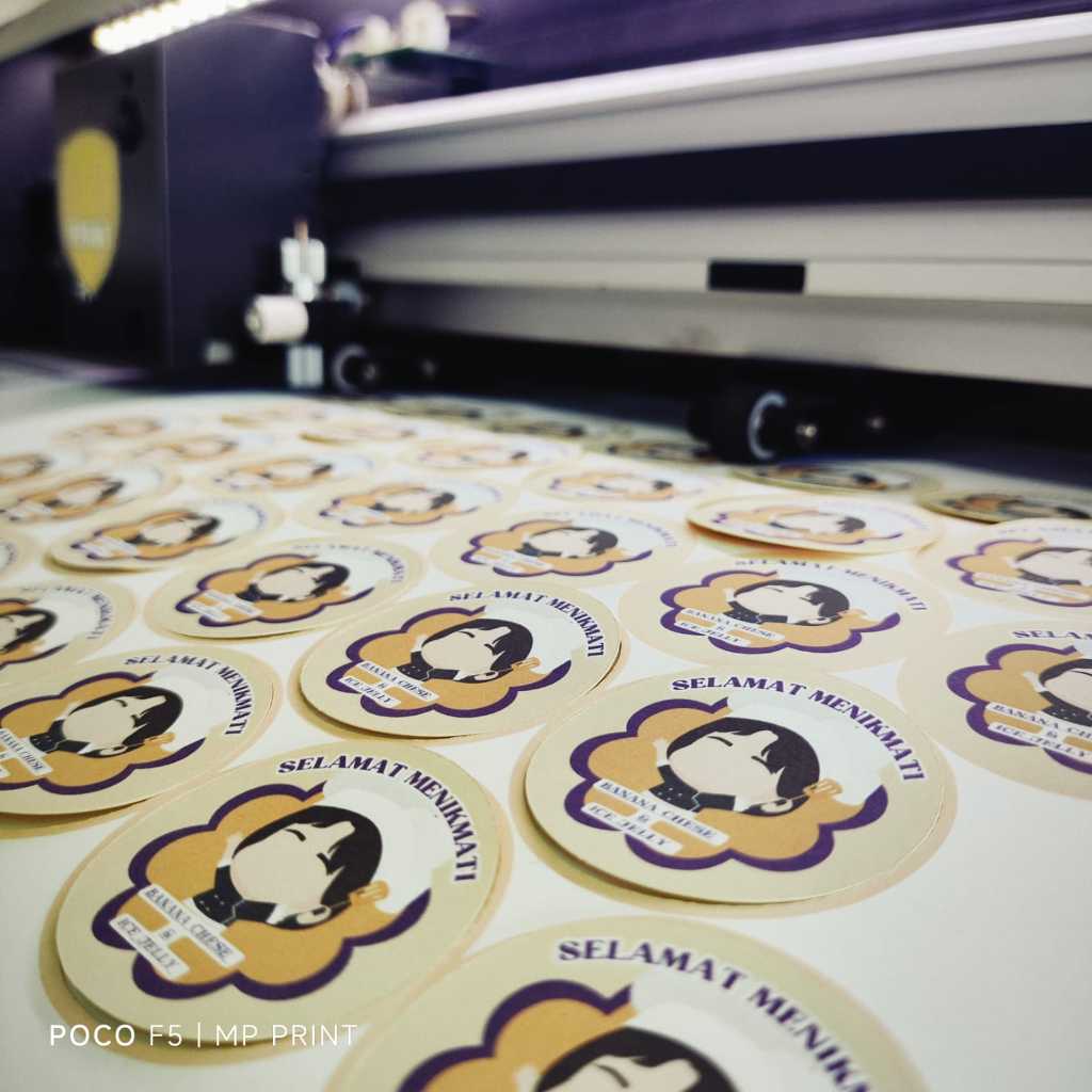 Jual Cetak stiker Bulat / Custom / sticker Bontak / Vinyl (sudah ...