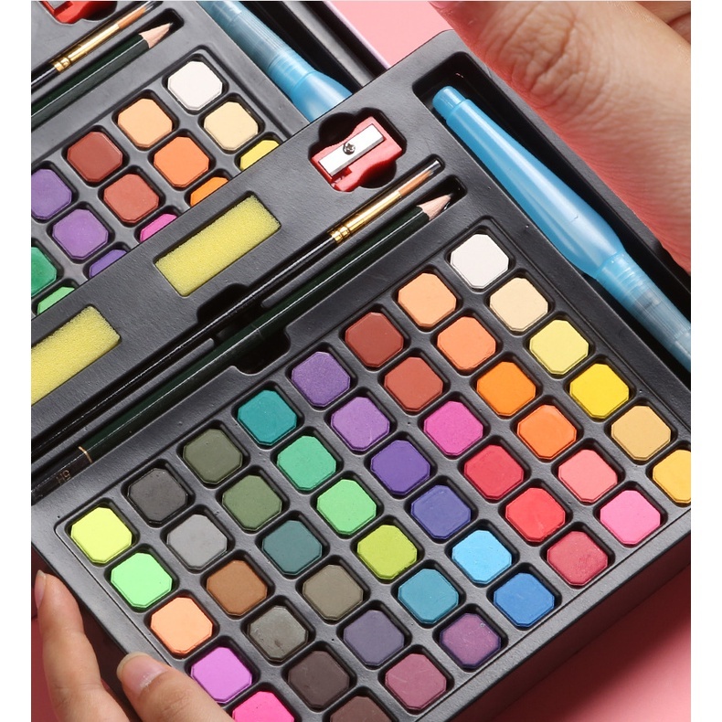 Jual 【24H COD】48Water Color Set Watercolor Paint Set- Alat Cat Air Set ...