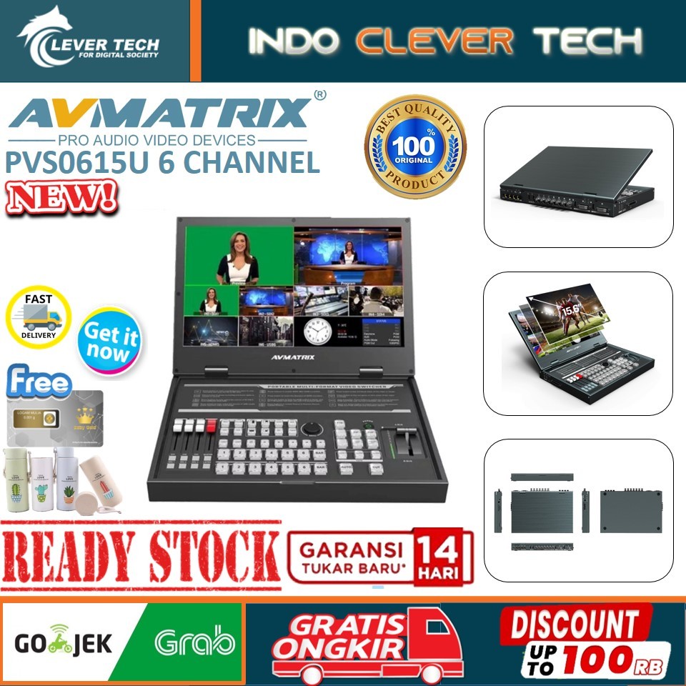 Jual AVMATRIX PVS0615U Portable 6-Channel Switcher with USB Streaming ...