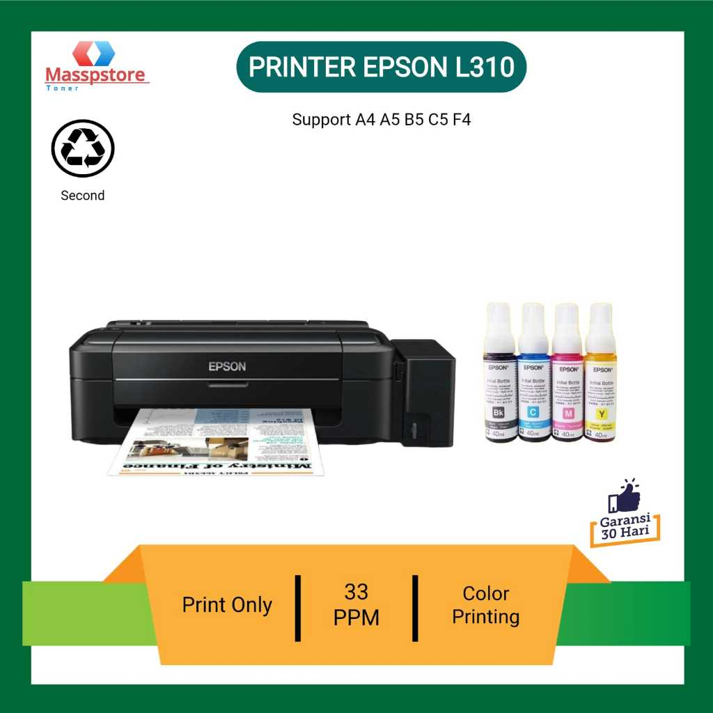 Jual Printer Epson L310 cocok untuk percetakan kantoran rumahan dan ...