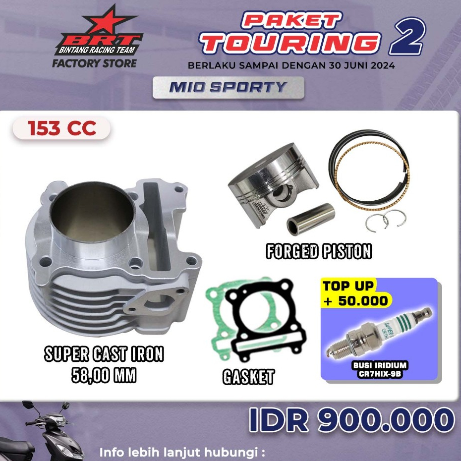 Jual PAKET BLOK + PISTON 58MM CAST IRON MIO SPORTY / MIO NEW / MIO OLD BRT | Shopee Indonesia