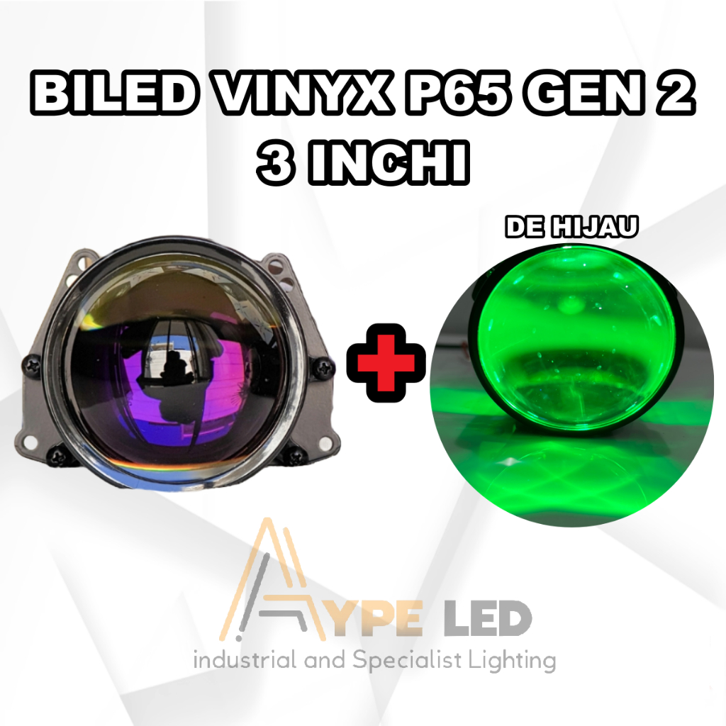 Jual ORIGINAL BILED PROJECTOR VINYX P65 GEN 2 3 INCHI PURPLE LENS 65W ...