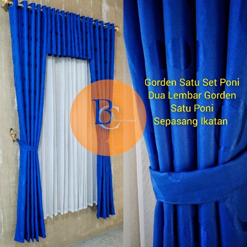 Jual Gorden Satu Set Lengkap Dengan Poni Ukuran Jendela Pintu Ruang ...