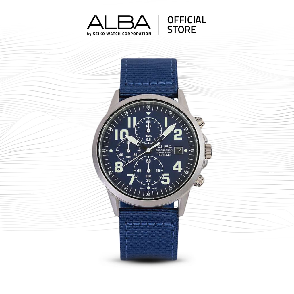 Jual Alba Jam Tangan Pria Pilot Chronograph AM3851 / AM3851X1 Quartz ...