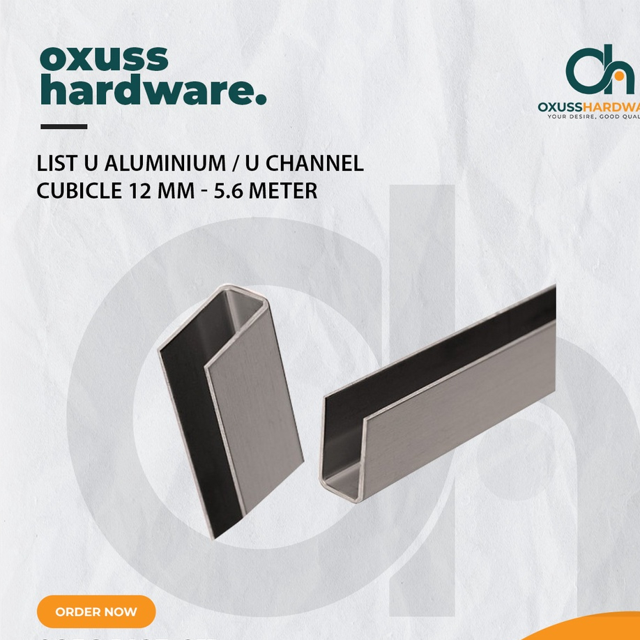 Jual List U Aluminium / U Channel Cubicle 12 MM - 1.85 cm | Shopee ...