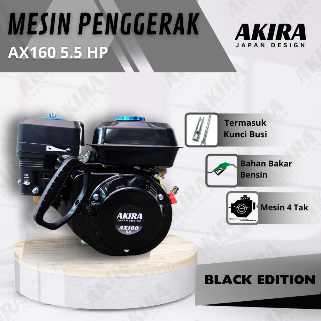 Jual Gasoline Engine Akira AX160 5.5 HP Japan Technology | Mesin ...