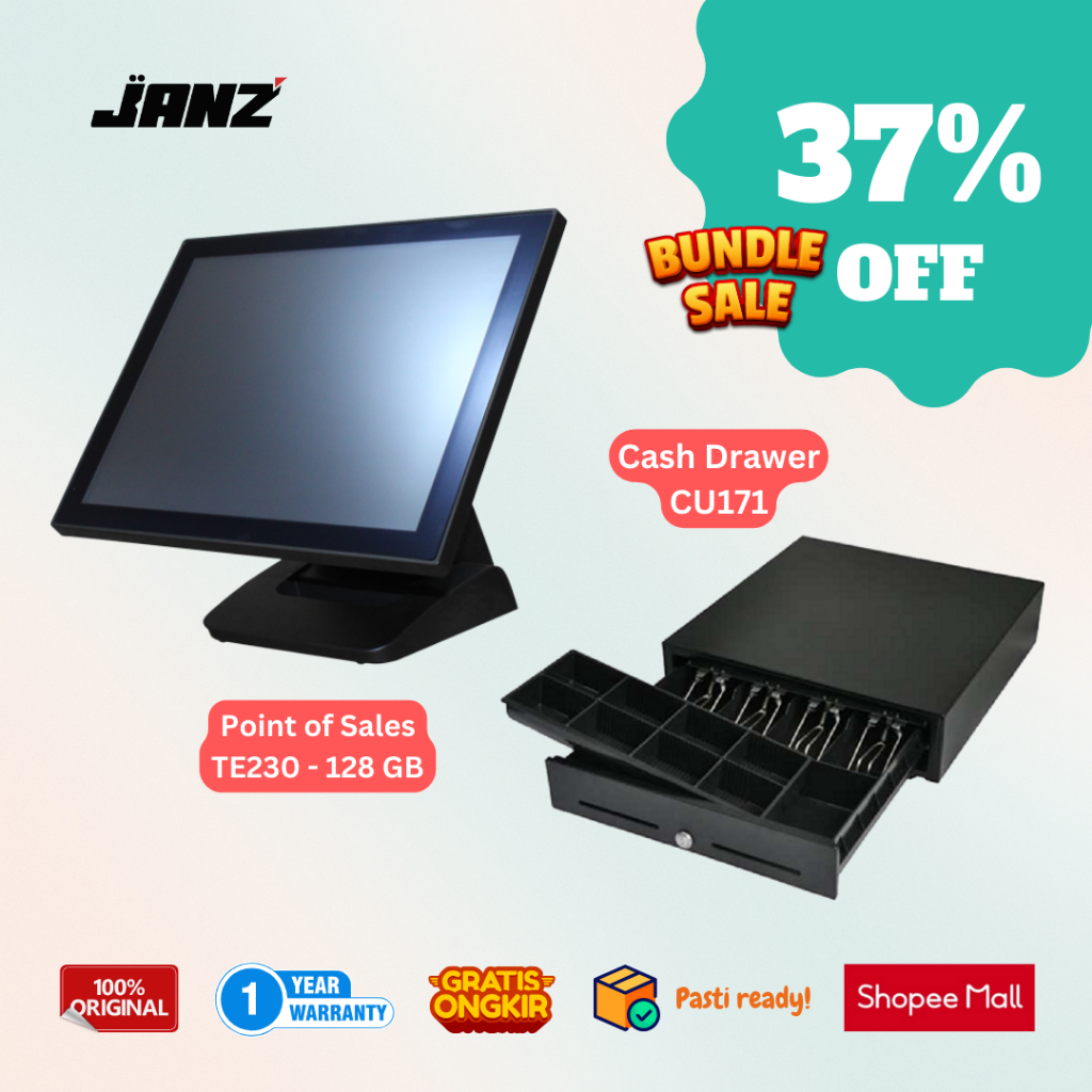Jual Janz Paket Bundling POS TE230-128GB + Cash Drawer CU171 pos ...