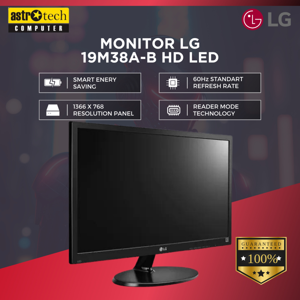 Jual MONITOR LED LG 19M38A 19" inch murah Resmi 1TH | Shopee Indonesia