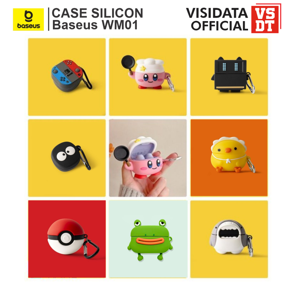 Jual Case Silicon Baseus Encok WM01 3D Kartun Lucu Soft Casing Earphone ...