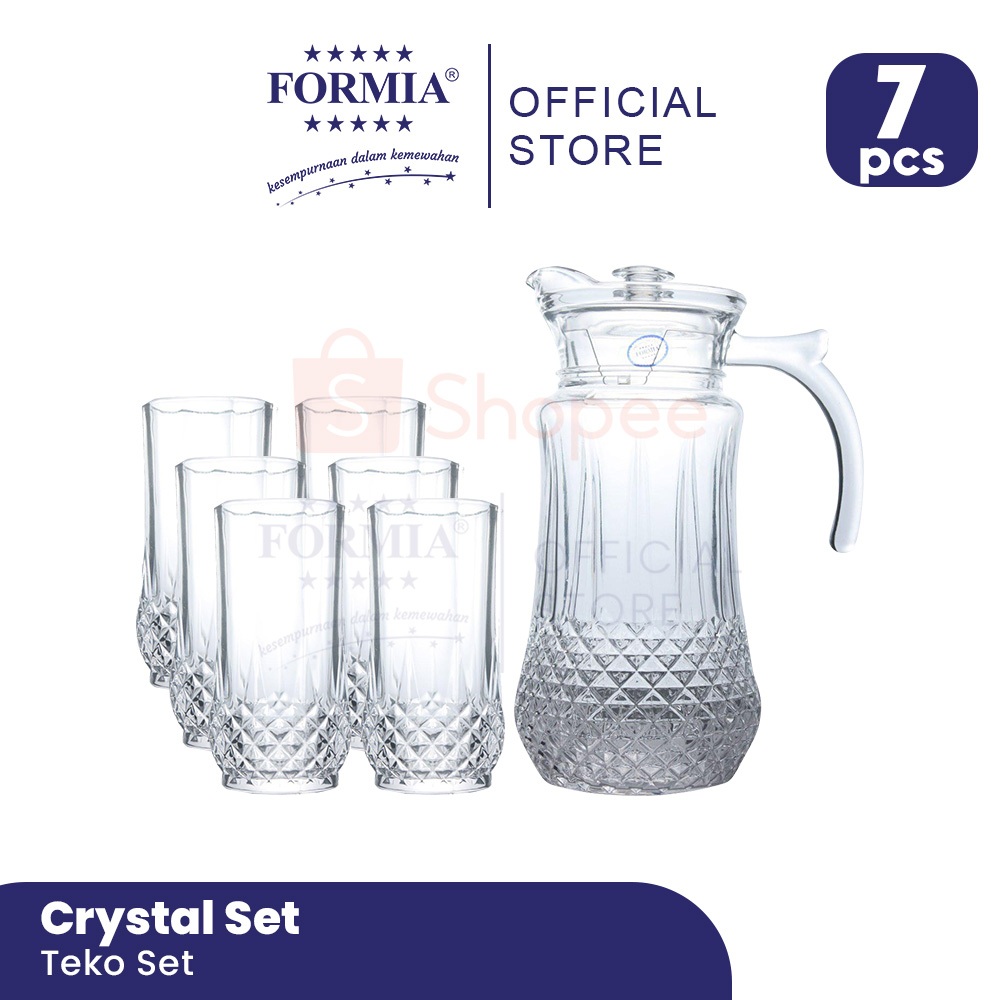 Jual Formia Teko Set Crystal w/lid / 7 pcs | Shopee Indonesia
