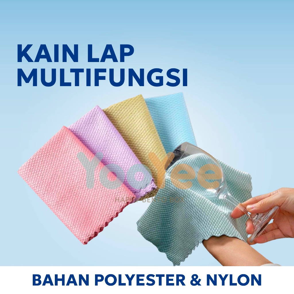 Jual Yooyee Kain Lap Kaca (25*25cm) Kain Lap Piring Hand Towel Kain ...