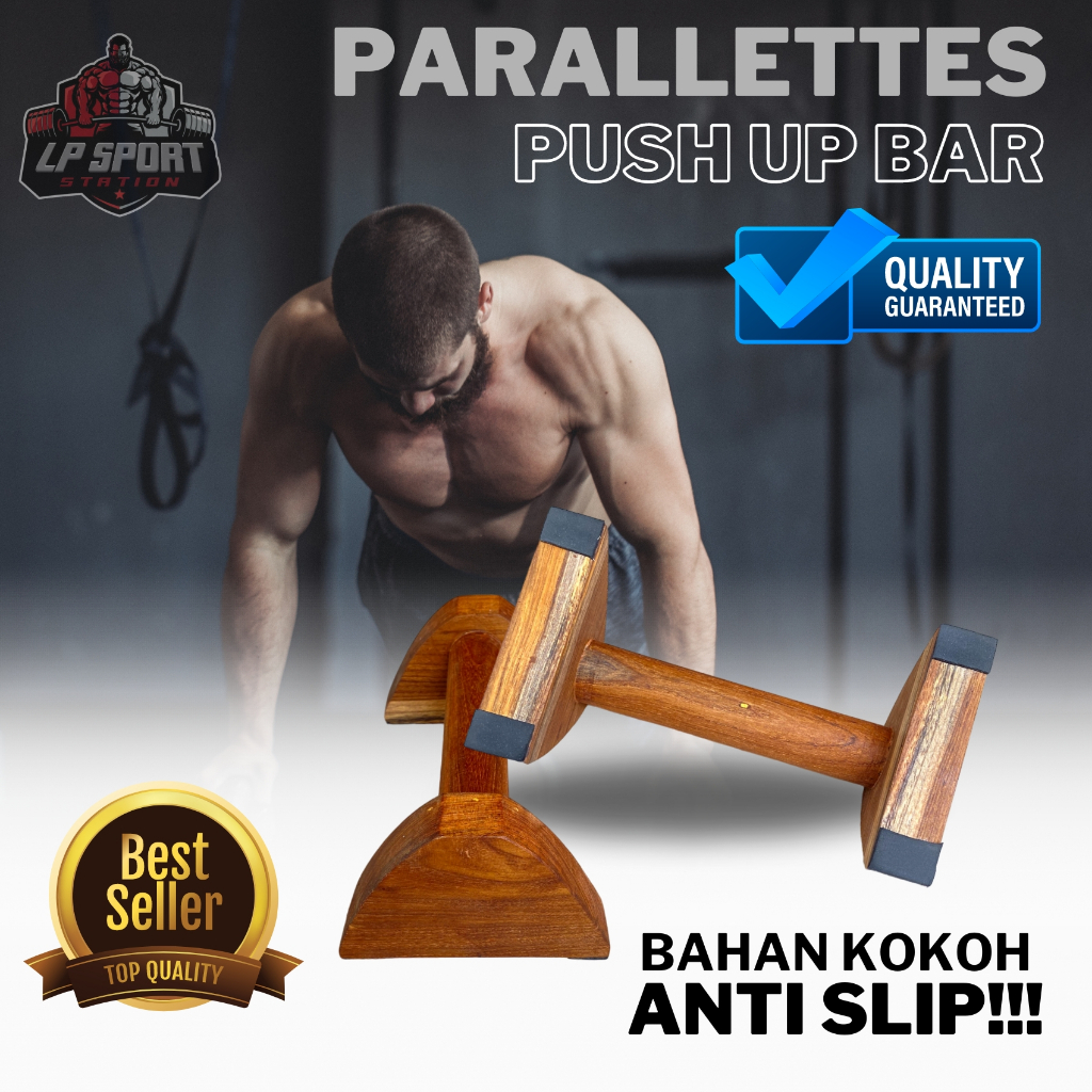 Jual Parallette wooden bar / Handstand Pushup Push Up (1pasang ...