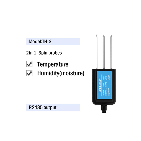 Jual Soil Temperature Humidity Moisture Sensor with RS485 Output ...