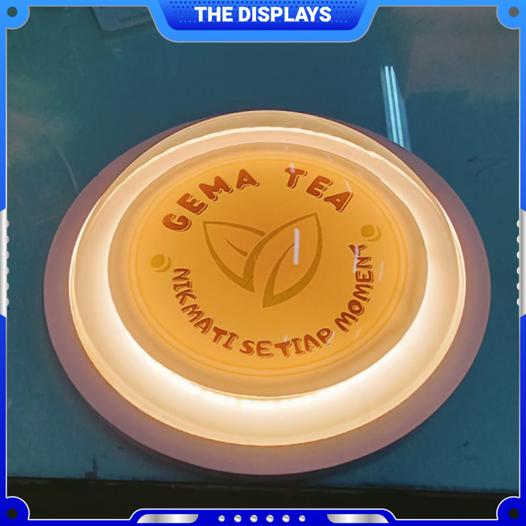 Jual Papan Nama Toko LED Custom Logo Signage Murah 30x30 | Shopee Indonesia