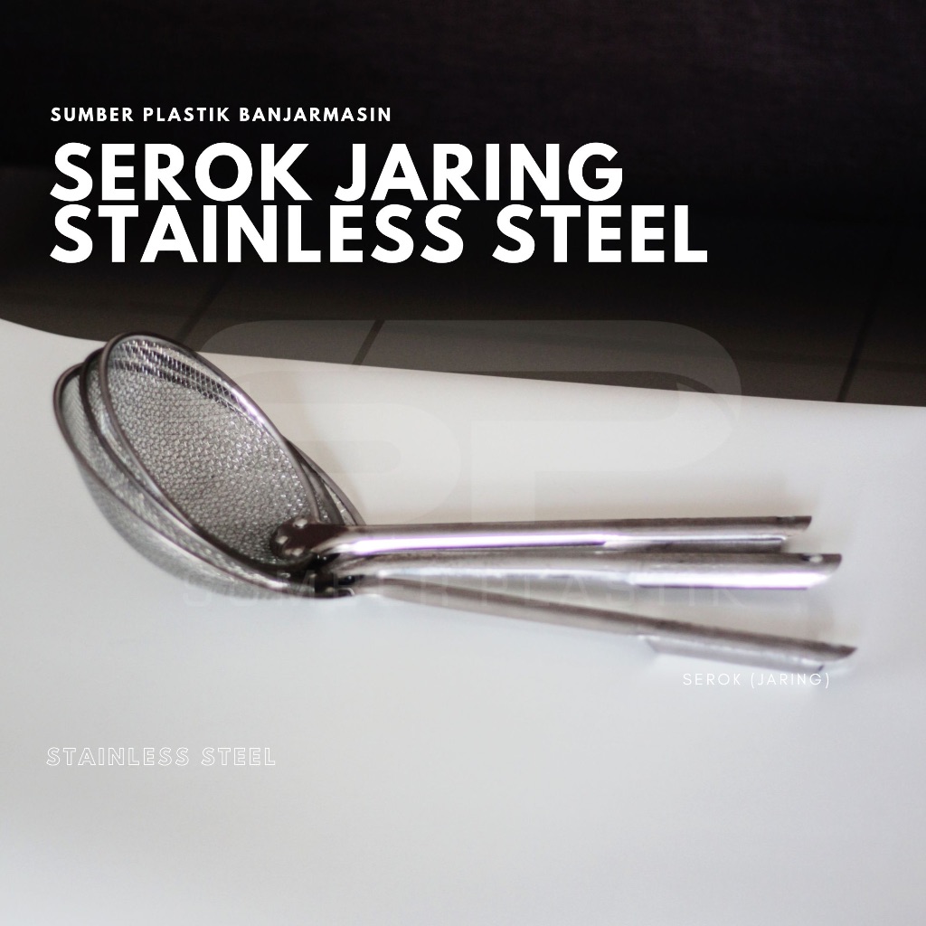 Jual Serok Jaring 18 20 22 cm Bulat Stainless Steel Serokan Gorengan ...