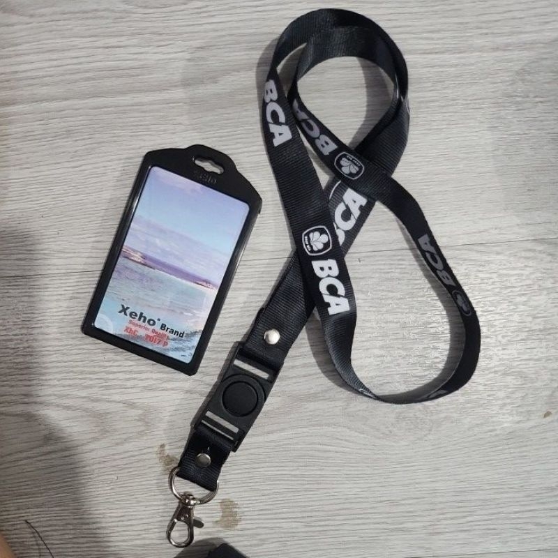 Jual BANK BCA Lanyard ID CARD/ (Paket Murah) tali dan xeho | Shopee ...